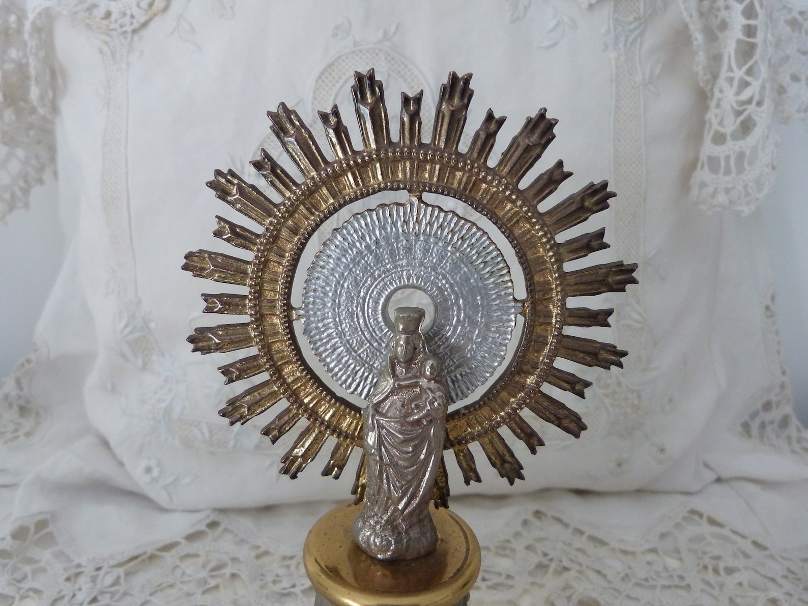 Antique Religious Icon Our Lady of the Pillar Statue Sculpture - Etsy