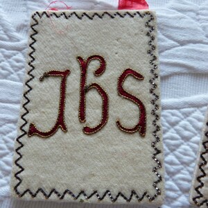 Antique Religious Handmade Reliquary Scapular Relic Sacred Heart W ...