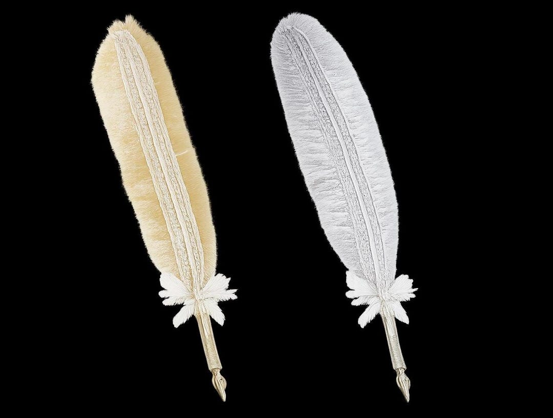 Elegant Feather Wedding Signing Pen Set – Marriage Certificate Keepsake ...