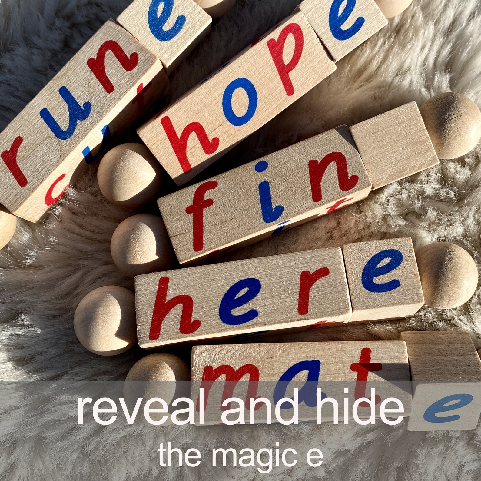Montessori Reading Blocks: Phonetic CVC & Silent E, With 3-part Cards ...