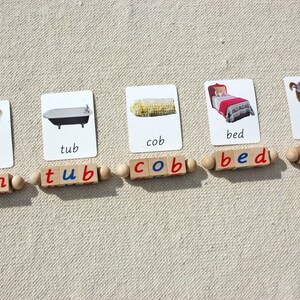 Phonetic Blocks & Cards Set by Quality Montessori - Reading Blocks With ...