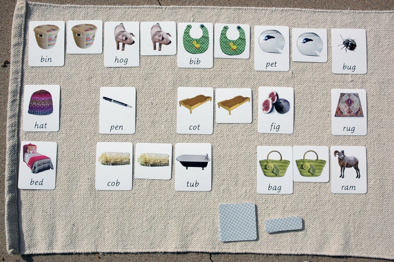 PDF Phonetic Word 3-part CVC Word Cards in Print, Cursive and D'nealian ...