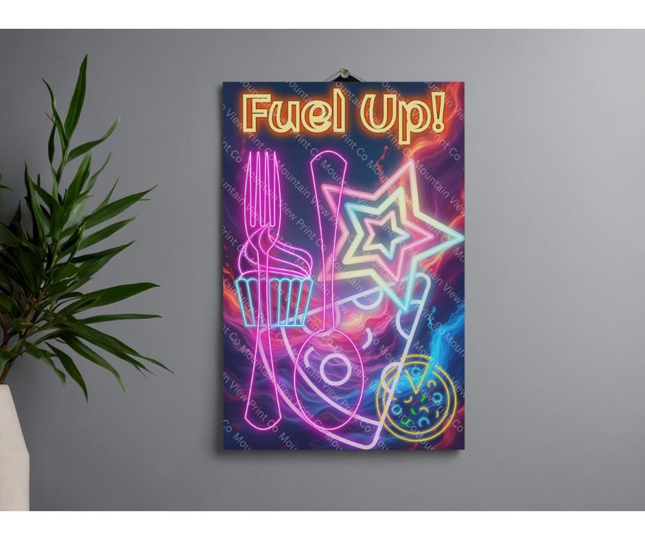 Illumination Station | Fuel Up! Poster | VBS Snack Sign | Neon Snack ...