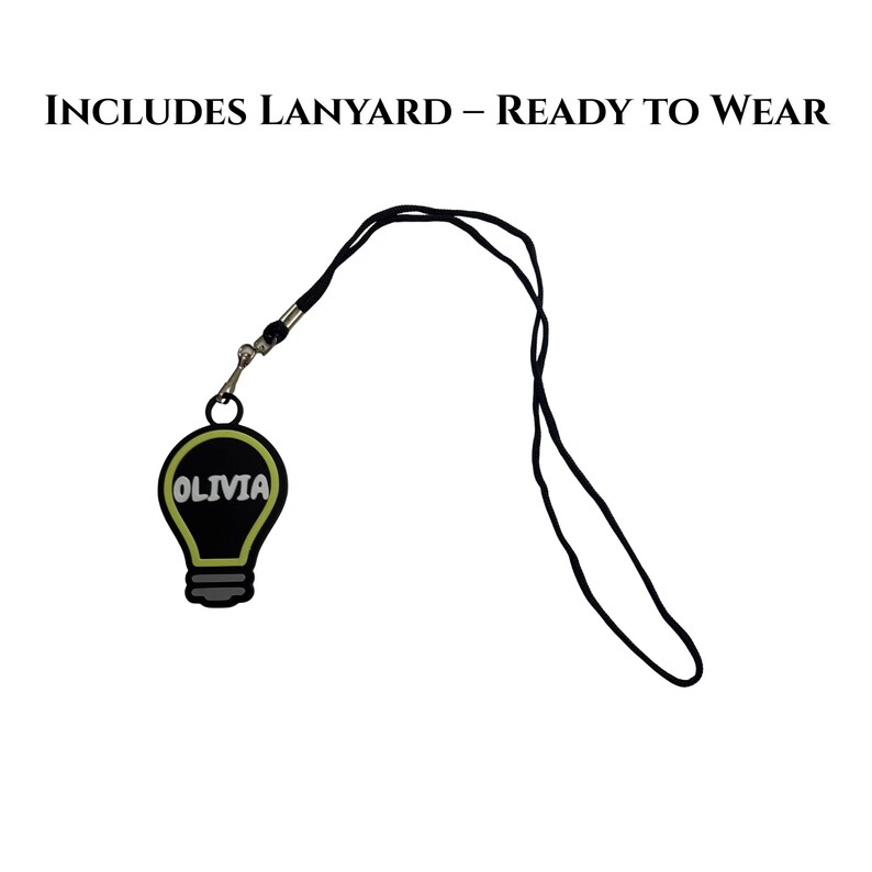 Custom Glow-in-the-dark VBS Name Badge | Light Bulb Lanyard Tag - Etsy