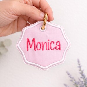 Personalized Embroidered Fabric Bag Tag, Custom Name Luggage Identifier ...