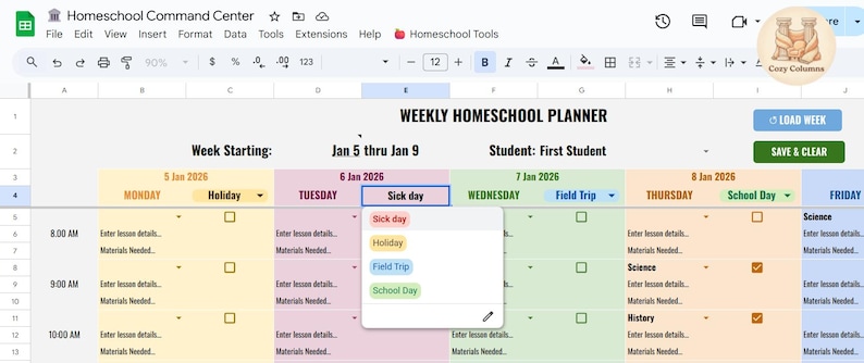Automated All-in-one Homeschool Planner, Lesson Tracker, Attendance Log ...
