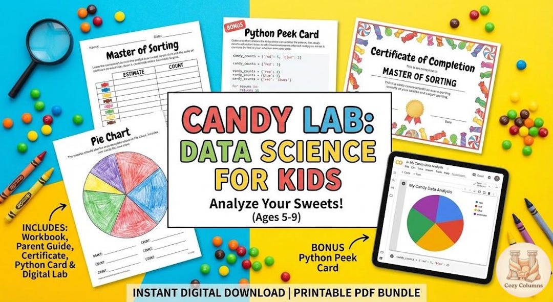Candy Math Activity | Edible STEM Experiment, Fractions & Graphing (PDF ...