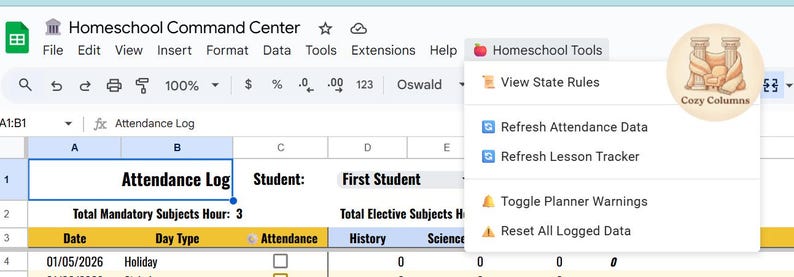 Automated All-in-one Homeschool Planner, Lesson Tracker, Attendance Log ...