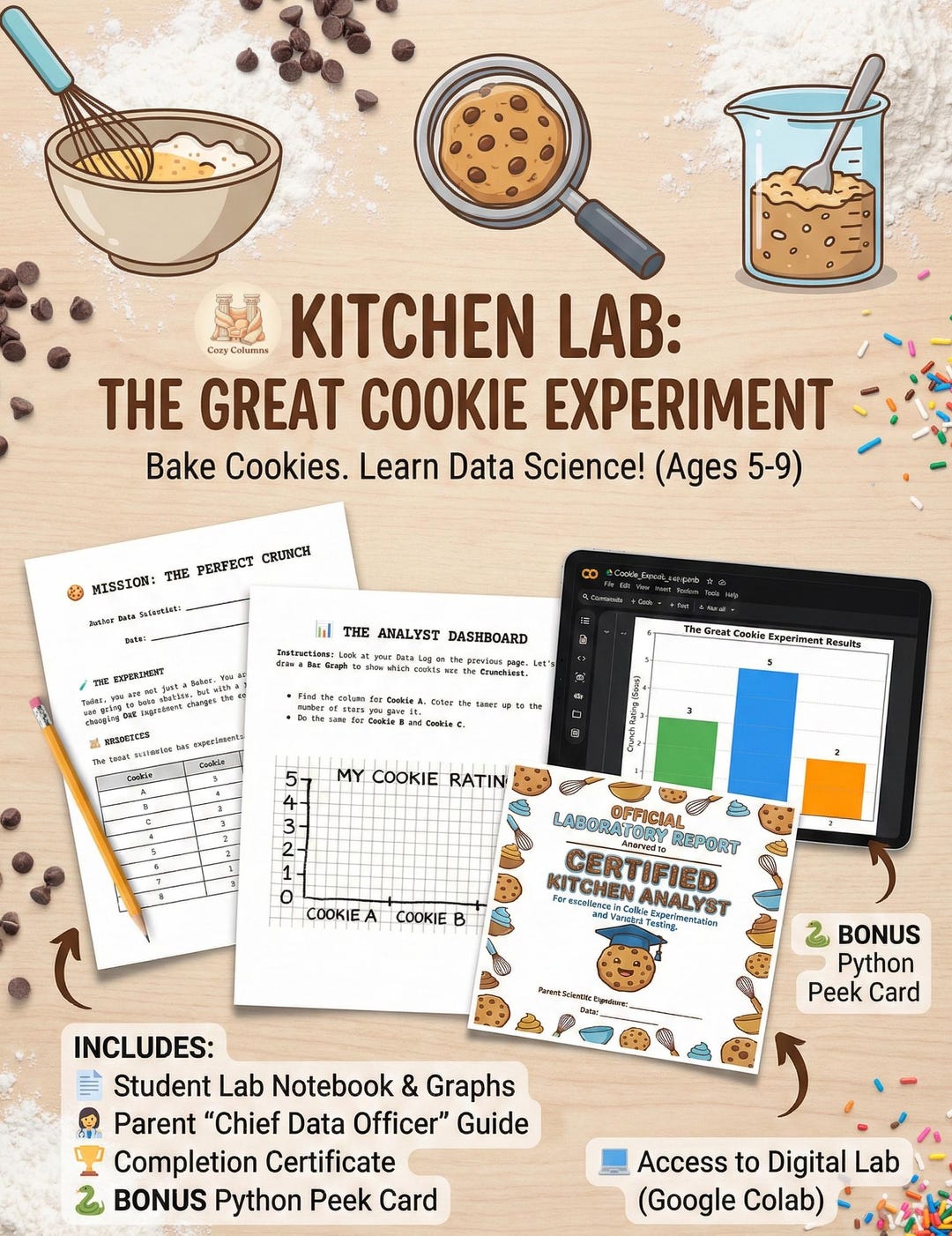 Edible Cookie Science Experiment | STEM Activity, Kitchen Lab (PDF ...