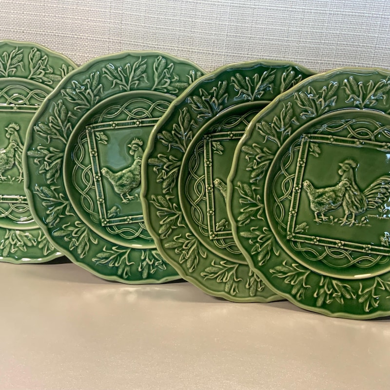 Rooster Majolica Plates - Etsy