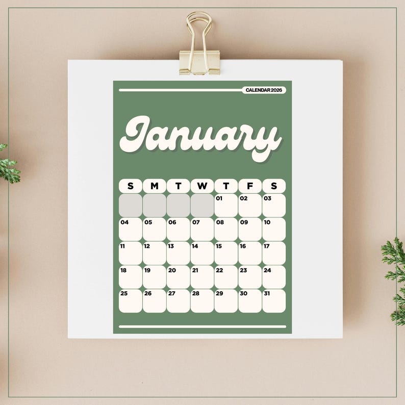 2026 Kalender Canva Vorlage für Organisation | DIN A4 | 12 Monate ...