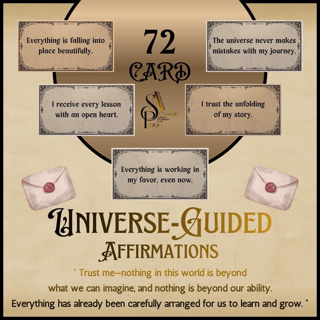 72 Universe Affirmation Cards | Spiritual Guidance, Trust (printable ...