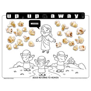 Jesus Returns to Heaven Coloring Page – Interactive Snacktivity ...