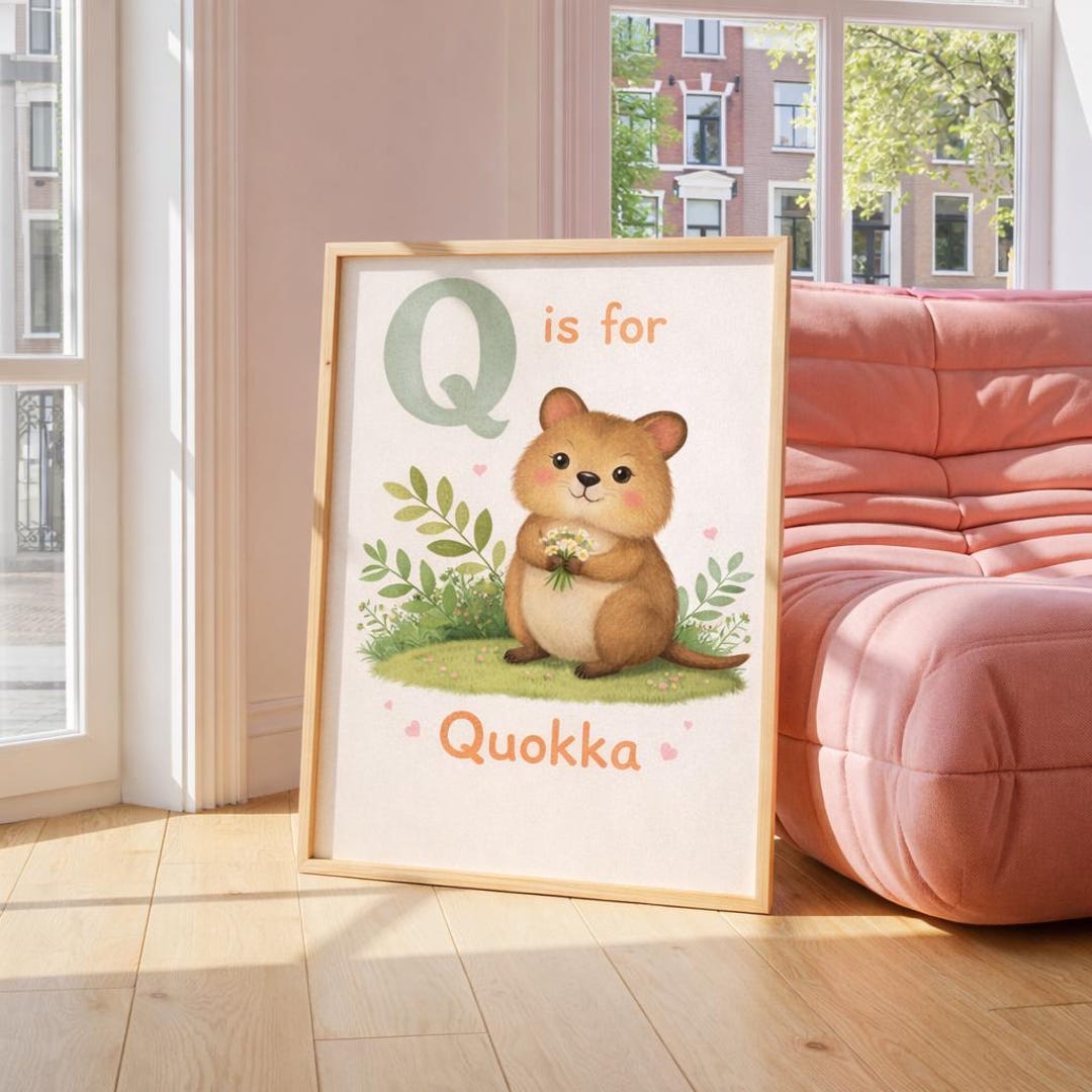 Q is for Quokka – Alphabet Nursery Wall Art for Kids - Etsy