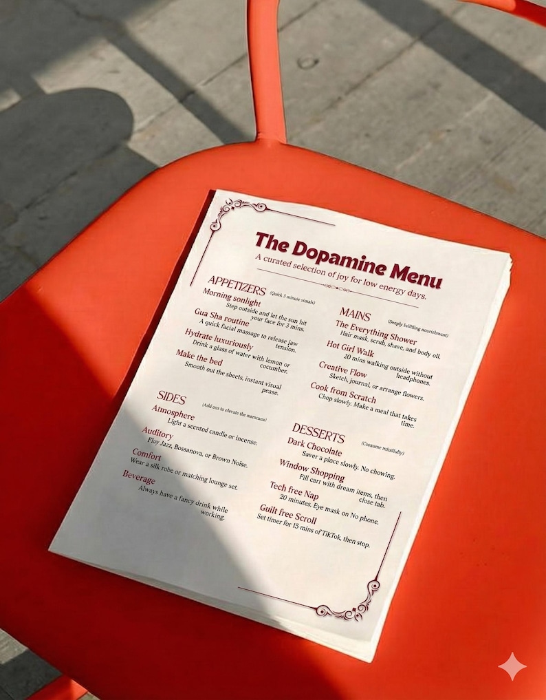 Dopamine Menu Planner | ADHD Self Care Checklist | Editable Canva ...