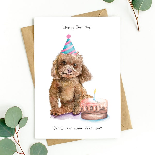 Poodle Card - Etsy