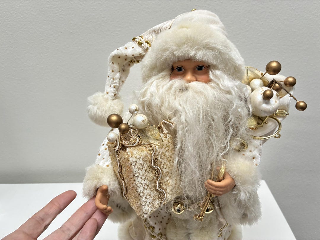 Vintage 16" Santa Claus on a Stand, Tall Large Father Christmas Saint ...