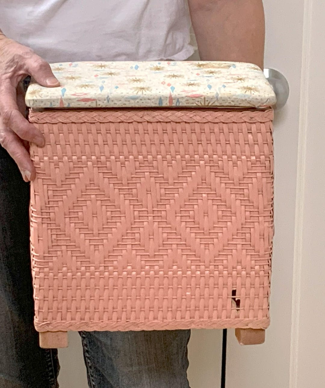 Vintage Doll Hamper PINK Wicker, Sweet Small Hamper Storage, Pink ...