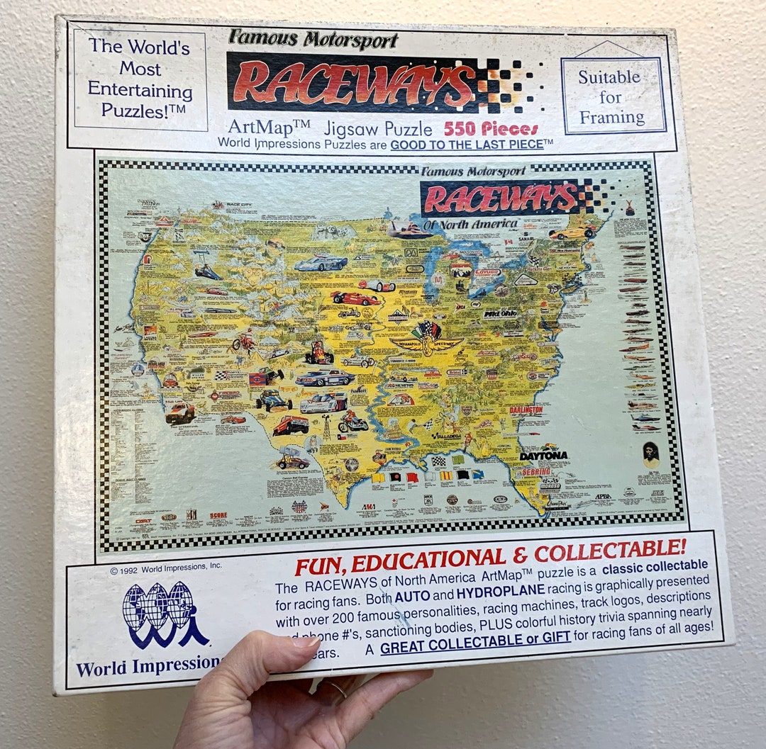 JIGSAW PUZZLE Raceways Auto & Hydroplane,world Impressions Famous ...