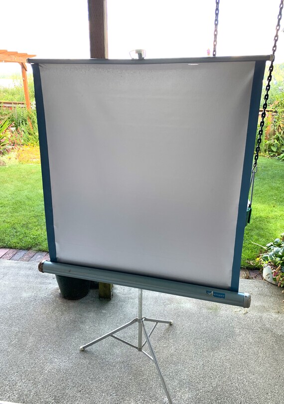 Vintage RADIANT Pull Down Movie Screen Collapsible Portable - Etsy