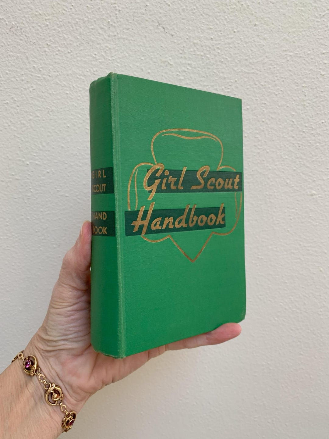 Girl Scout Handbook 1952 Pristine Copy, Small Green Hard Cover Handbook ...