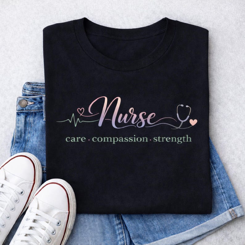 Nurse Care Compassion Strength Nursing Life Gift SVG PNG | Digital ...