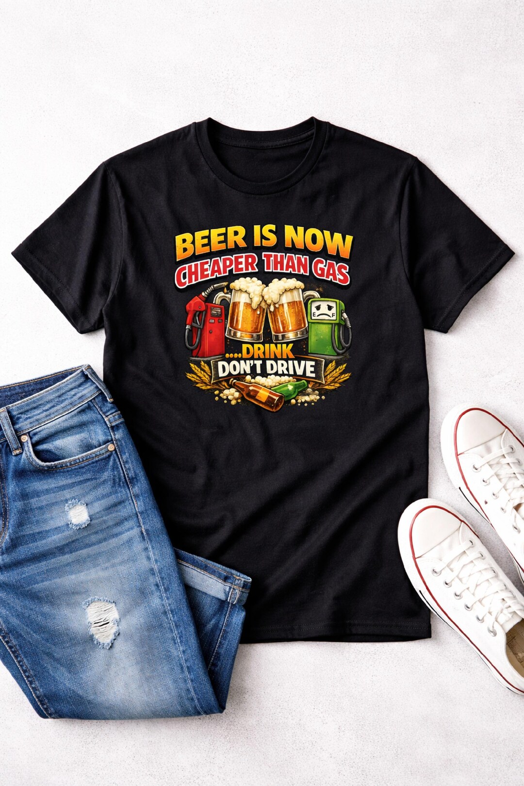 Beer Cheaper Than Gas SVG PNG | Funny Drinking Humor Graphic (digital ...
