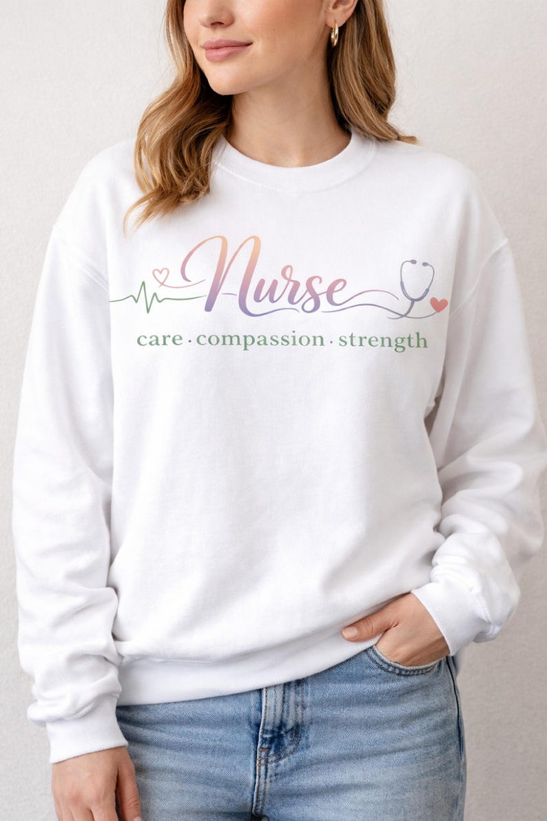 Nurse Care Compassion Strength Nursing Life Gift SVG PNG | Digital ...