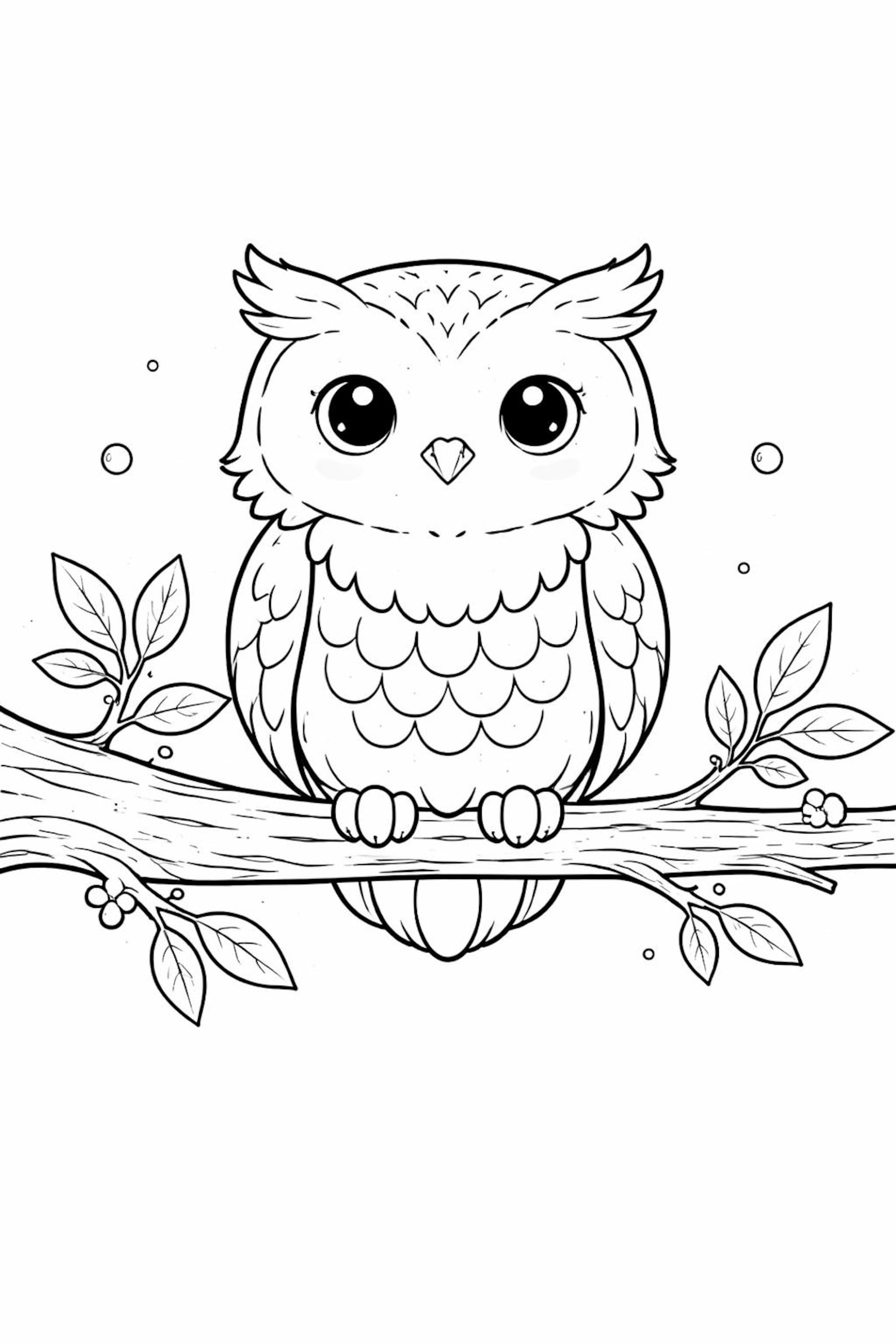 Owl Colouring Page – Neuroaffirming Printable Line Art - Etsy