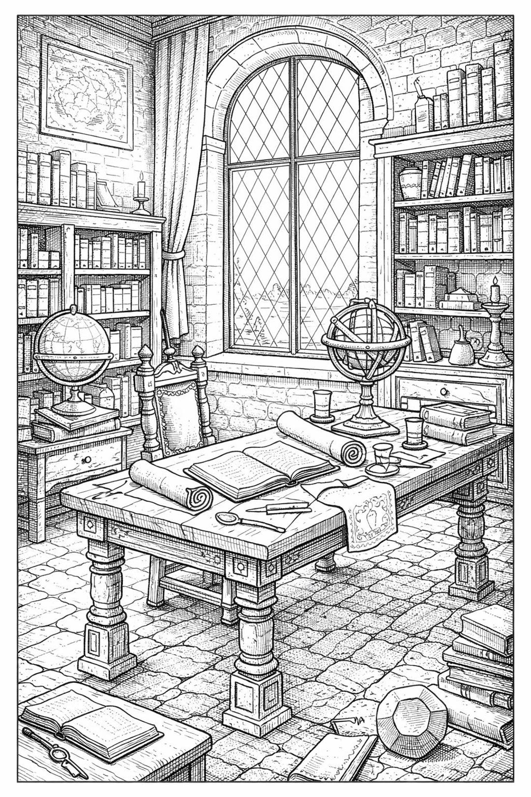 Renaissance Era Study Colouring Page – Neuroaffirming Printable Line ...