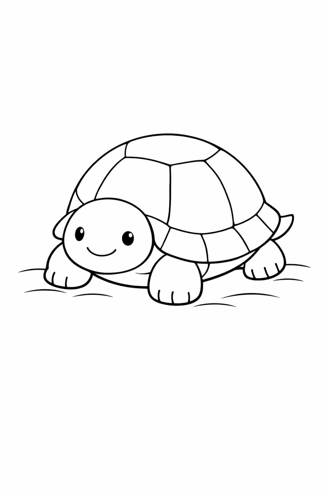 Turtle Colouring Page – Neuroaffirming Printable Line Art - Etsy
