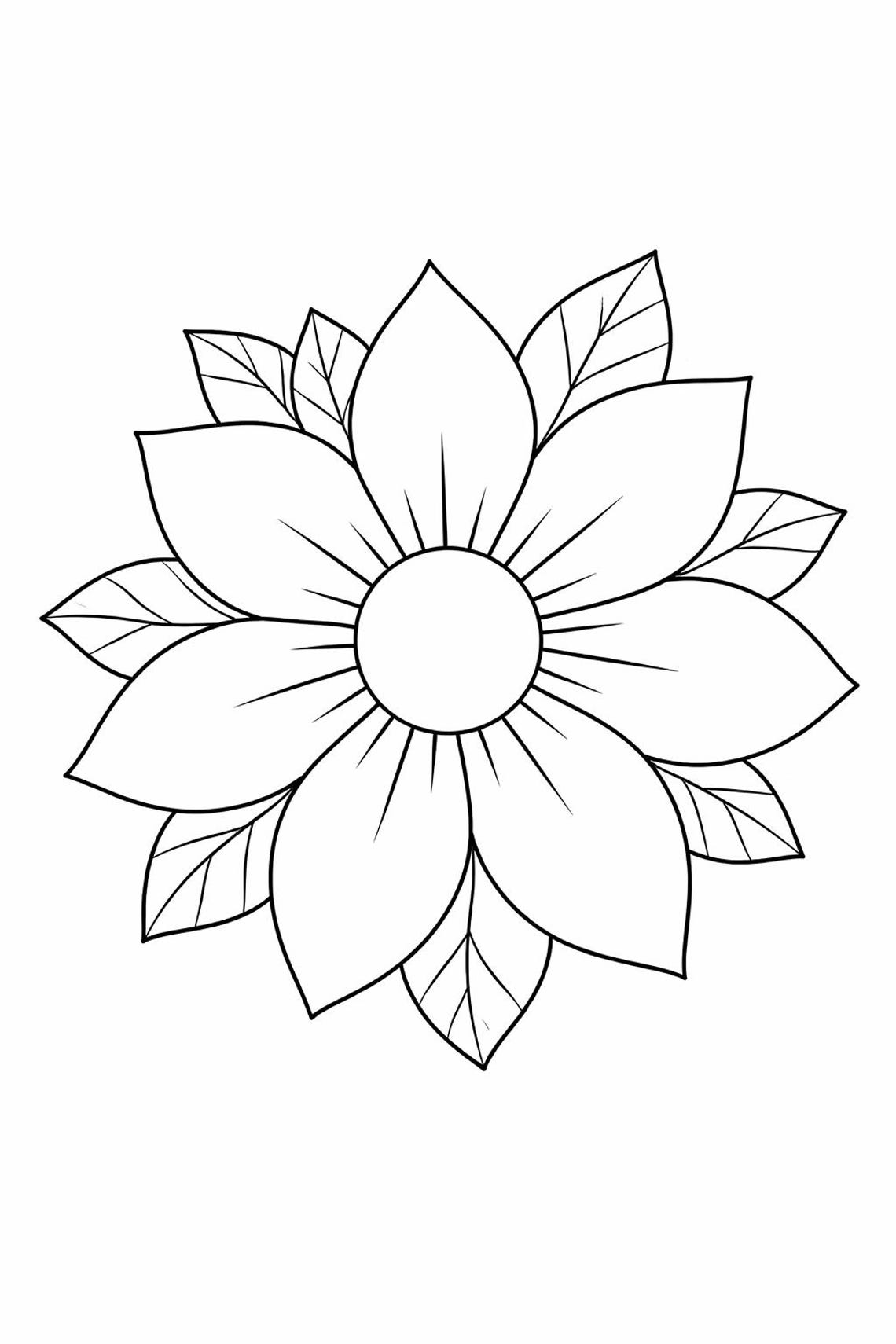 Floral Line Art Colouring Page – Neuroaffirming Printable Line Art - Etsy
