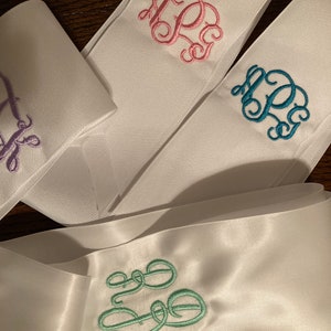 Prom Bouquet Ribbon, Preppy Prom Embroidered Ribbon, Wedding or Prom ...