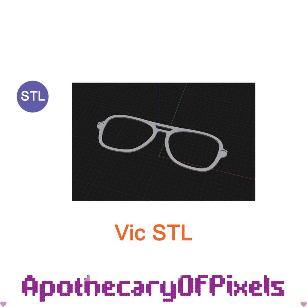 DIGITAL FILE - Vic, Vic STL, Vic Topper, Cut File, Magnetic Glasses, Pair, Pair Topper, Digital ...