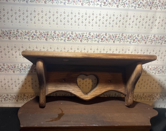 Vintage Wood Heart Cut Out Shelf - Etsy