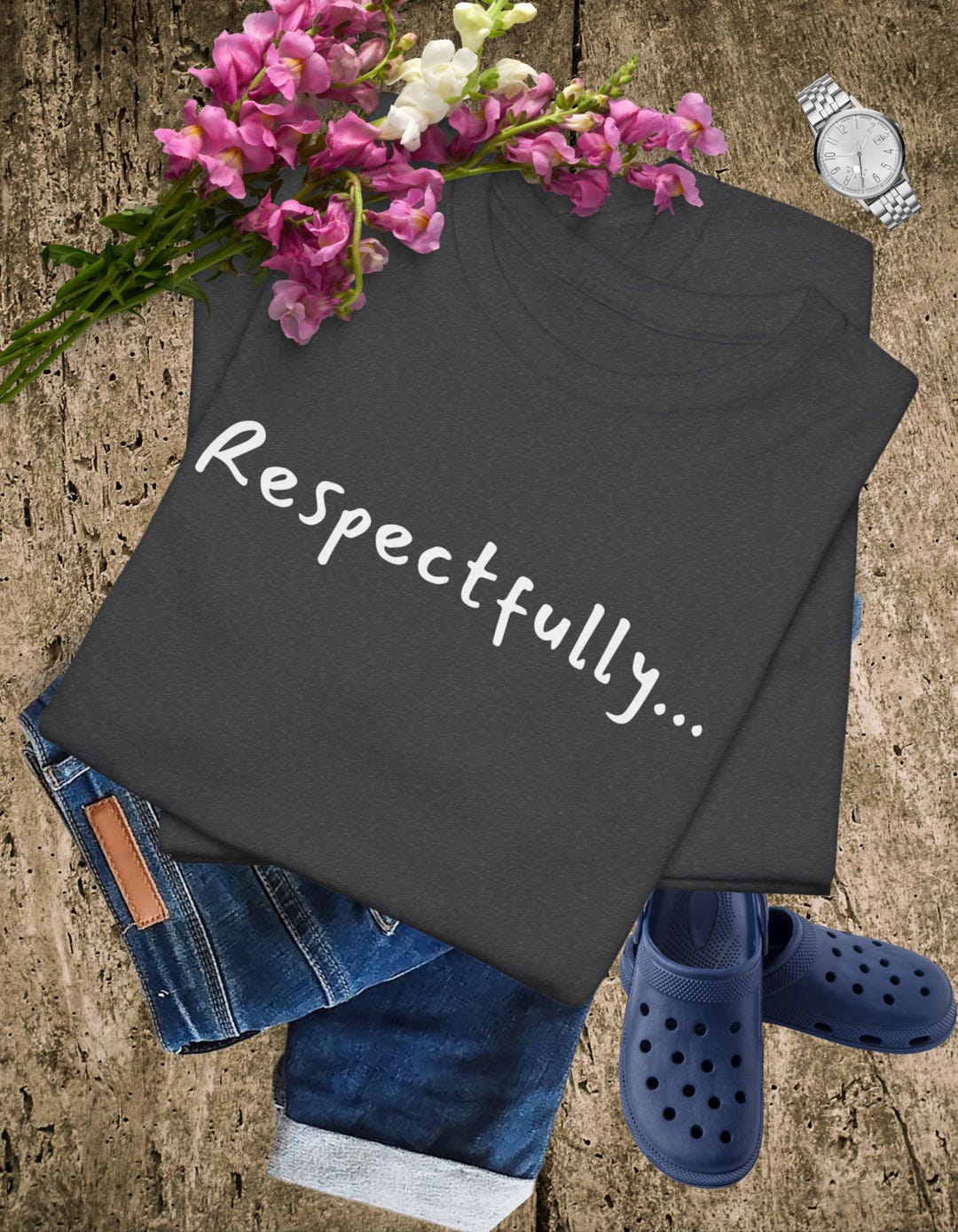 Respectfully Shirt | Funny Minimal Quote Tee | Sarcastic Humor T-shirt ...