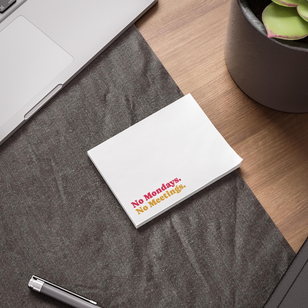 Funny Retirement Post-it Notes, "no More Meetings" Sticky Notes ...