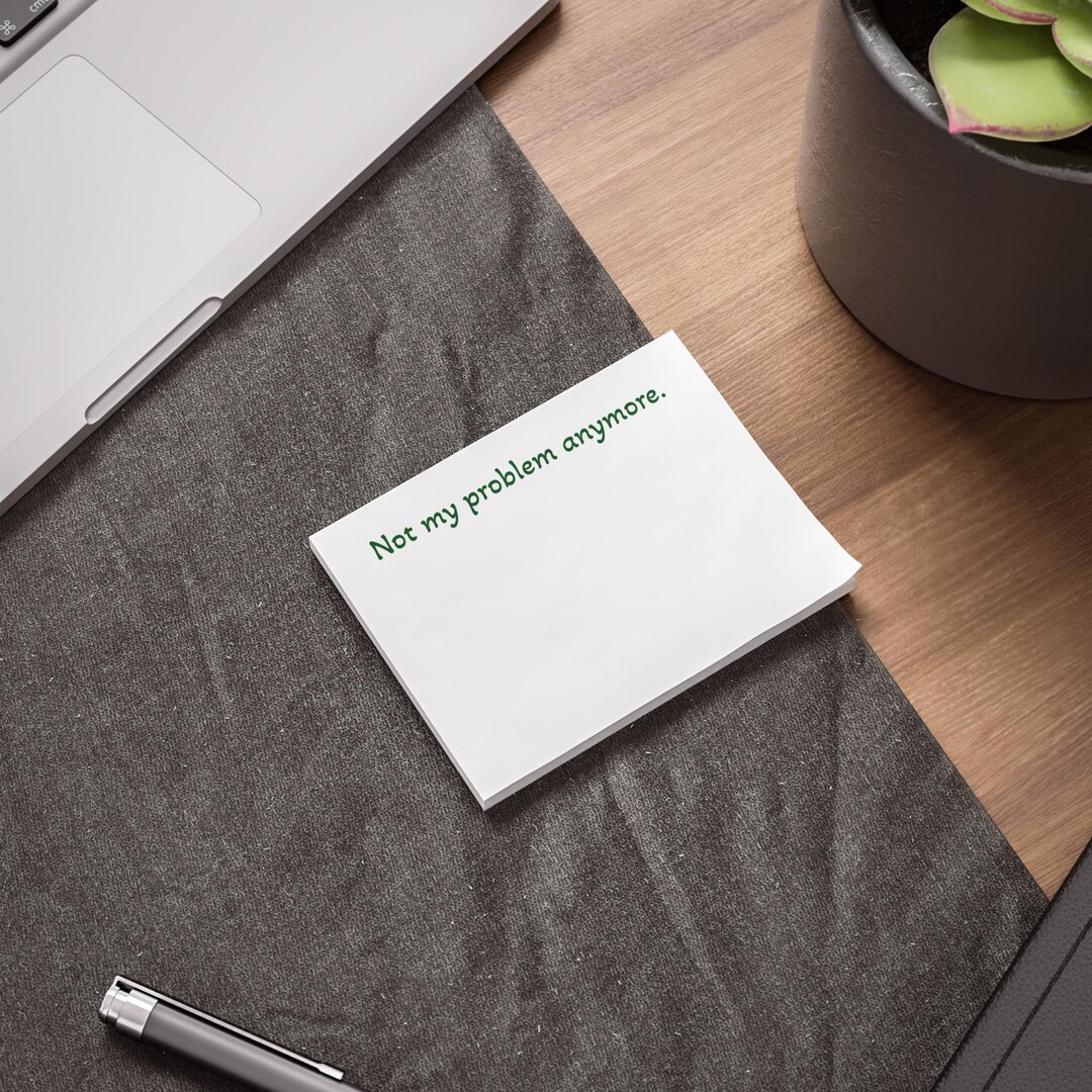 Not My Problem Retired Post-it Notepads | Retirement Humor Memos for ...