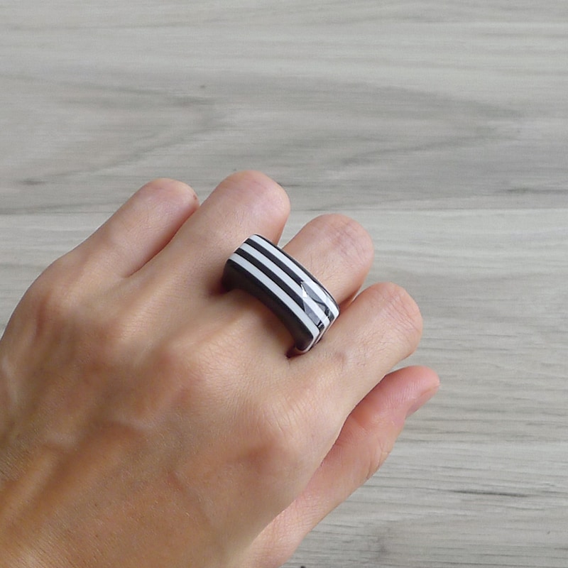 Geometric Plastic Ring - Etsy
