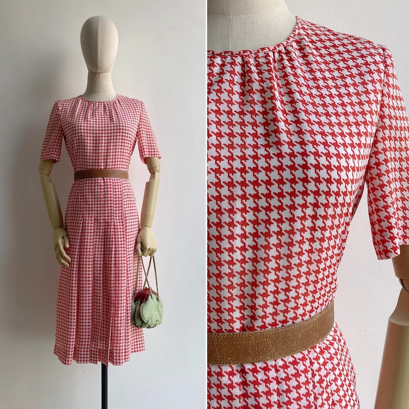 Midi Bright Red Dress - Etsy