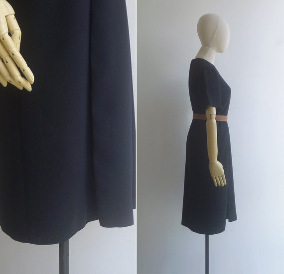 Vintage '80s Japanese Smart Little Black Dress M - Gem