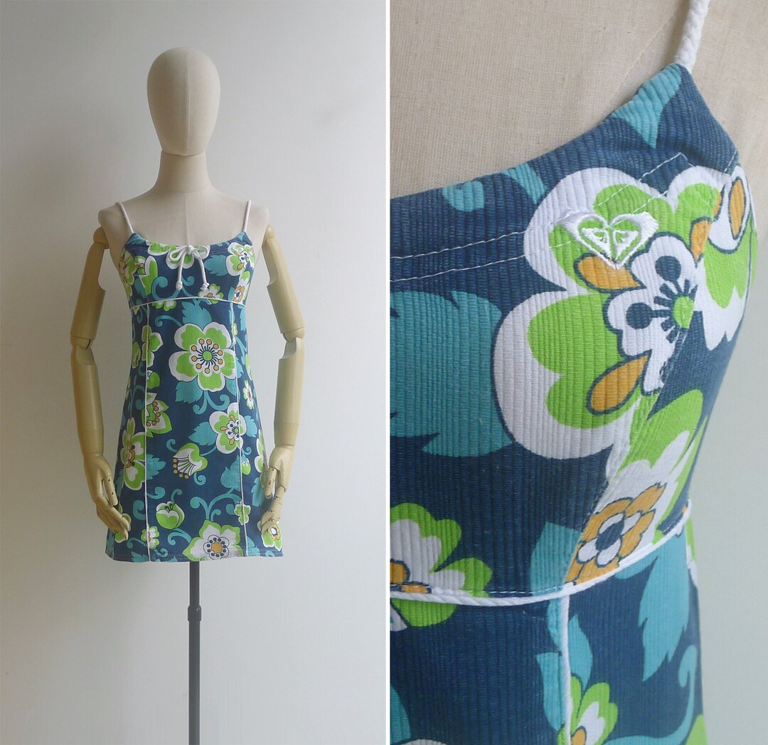 Vintage Y2K 2000s ROXY Mod Surfer Girl Mini Sun Dress XS-S - Etsy