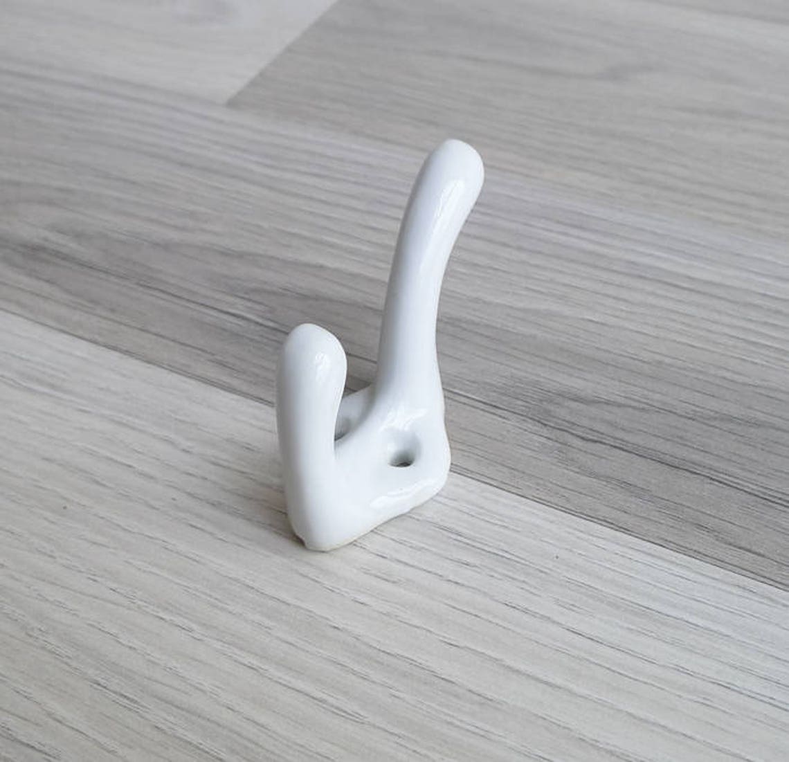 Vintage 50's Porcelain White Ceramic Wall Hooks | Etsy