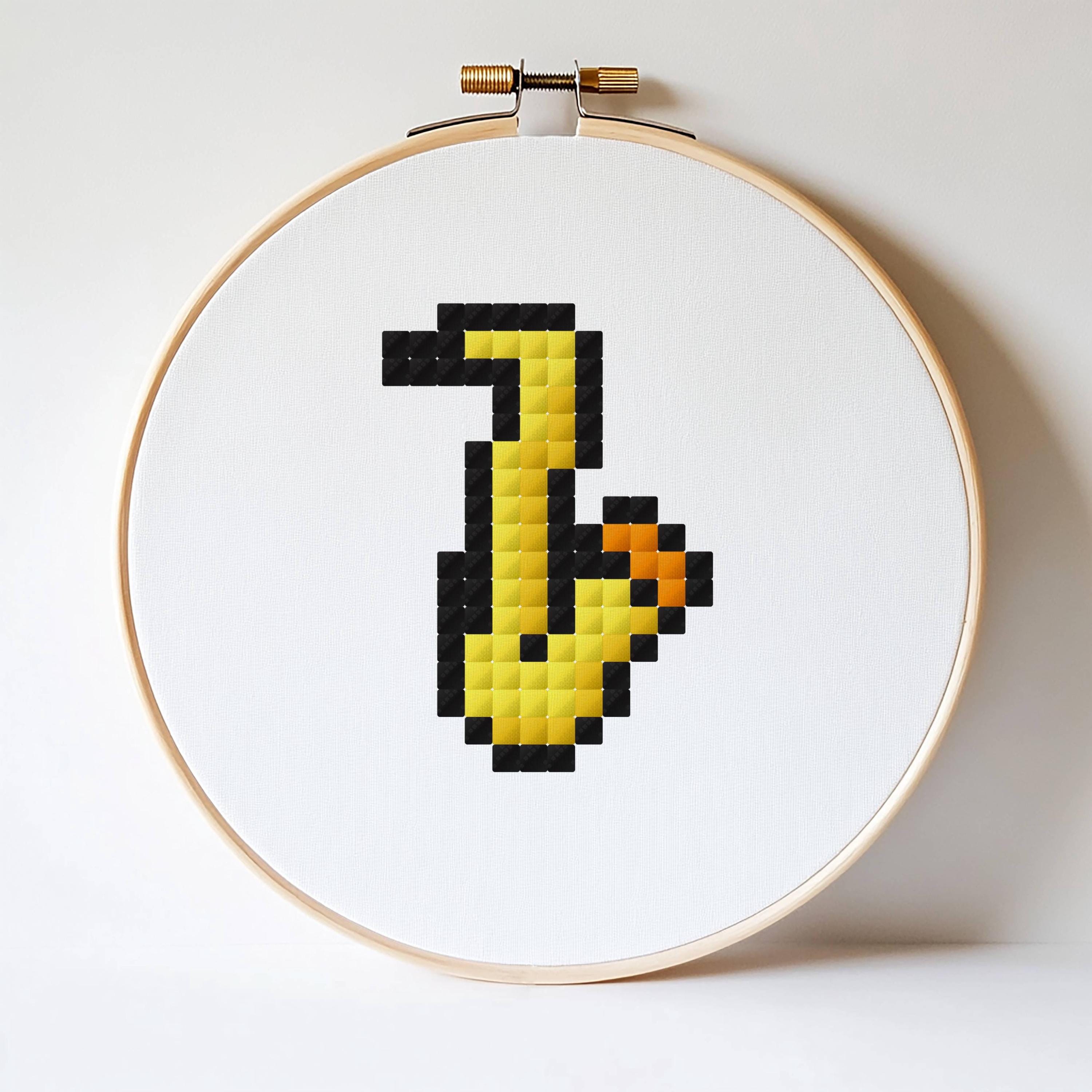 MICRO Saxophone Cross Stitch Pattern, Mini Music Embroidery Project ...