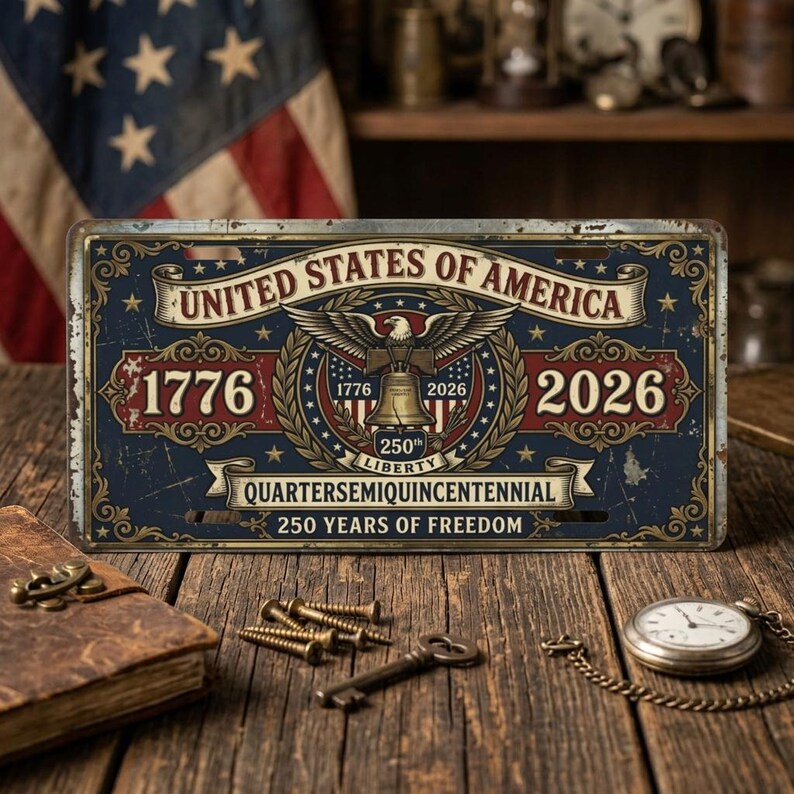 America 250th Anniversary License Plate | 1776-2026 Semiquincentennial ...