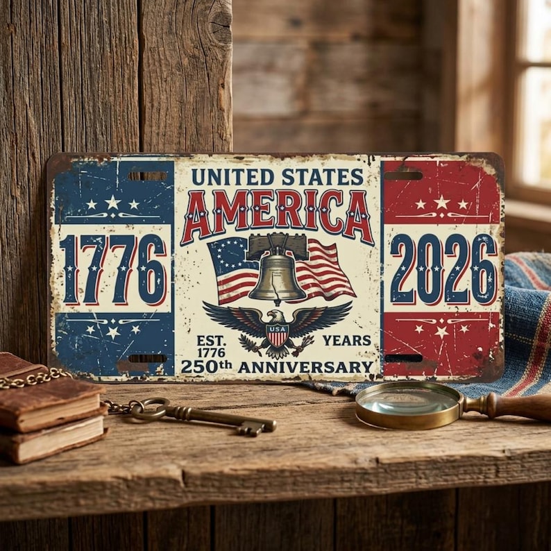 America 250th Anniversary License Plate | 1776-2026 Semiquincentennial ...