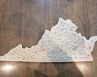 Oklahoma State Puzzle Jigsaw Puzzle County Puzzle Digital Laser Files ...