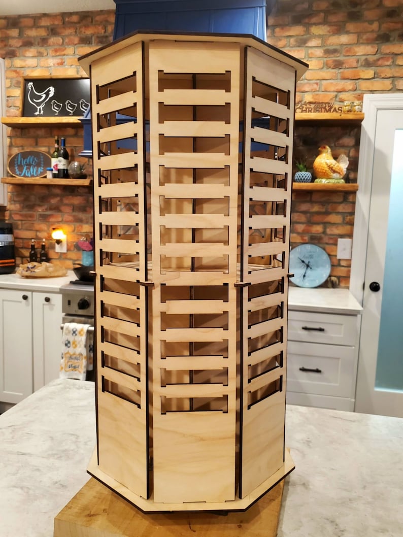 Rotating Display Stand Digital File Laser Cut Craft Show Rack Ornament ...