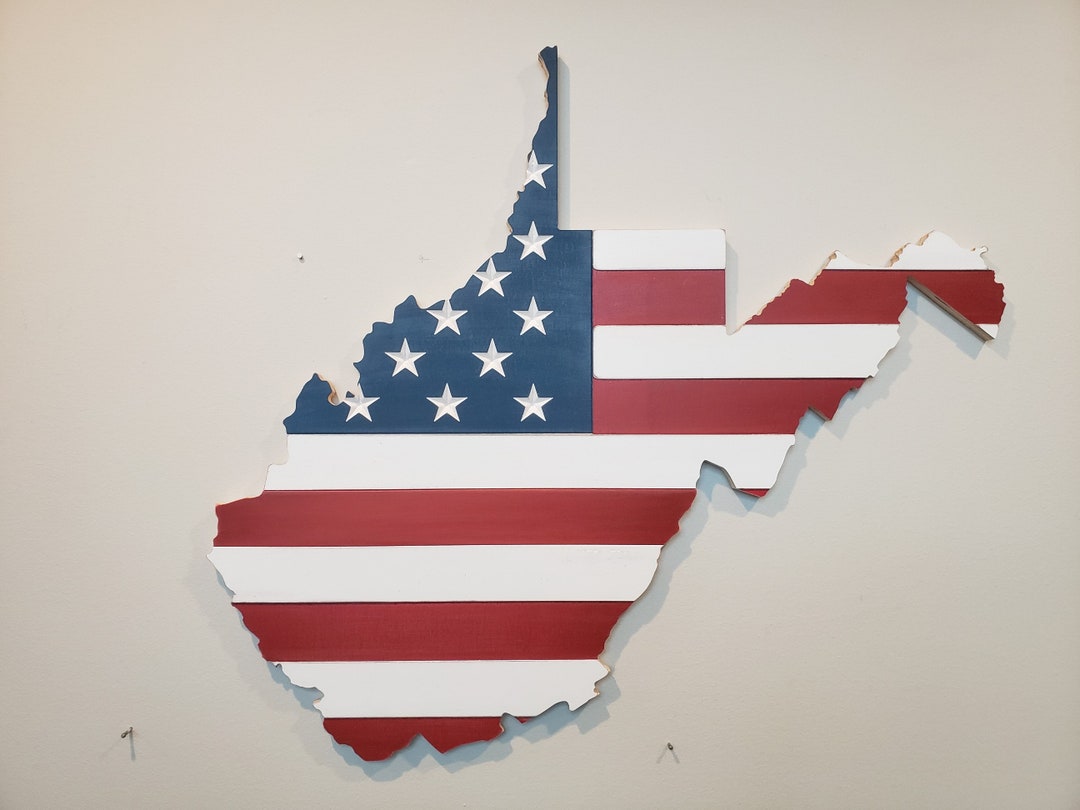 West Virginia United States America Flag Wall Decor - Etsy