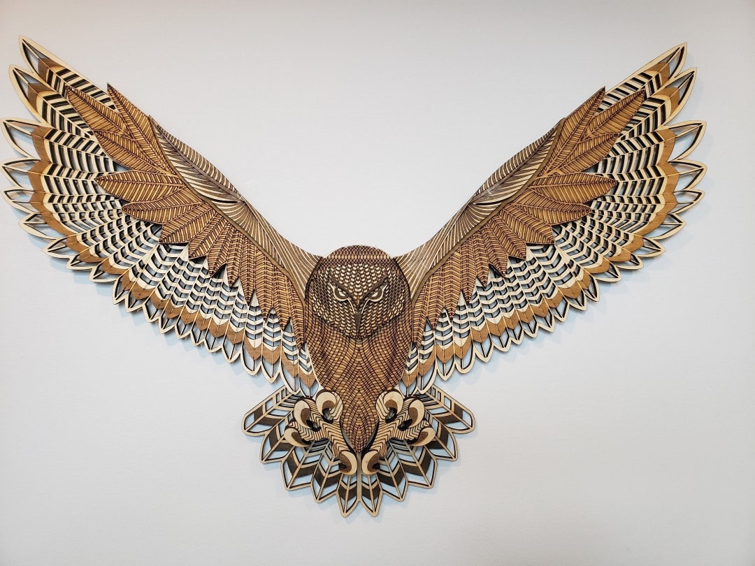Laser Files - OWL - Multilayer Laser Cut Bird Vector Images, Laser ...